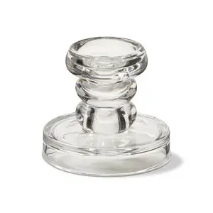 TAG Olsen Tealight Pillar Holder Glass Candle Holder - Clear