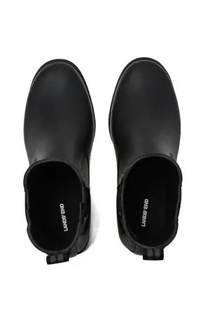 LANDS' END Rubber Chelsea Rain Boots - Black