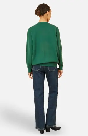 YUMI Penguin Embellished Knitted Jumper - Green