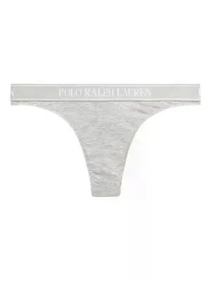 Polo Ralph Lauren Logo-waistband Thong - Grey