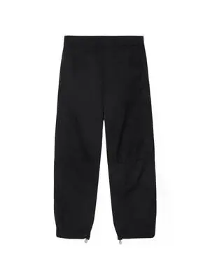 Burberry Check-pattern Drawstring Trousers - Black