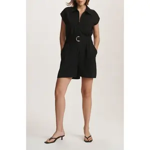 MAVI Belted Romper - Black