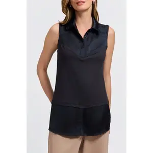 Foxcroft Sasha Sleeveless Layering Tunic - Black