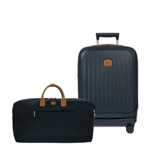 Bric'S 2-piece Set: Taormina Carry-on Spinner And X-travel Deluxe Duffle - Navy