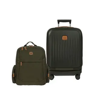 Bric'S Taormina 21" Carry-on Spinner & X-travel Nomad Backpack Set - Olive