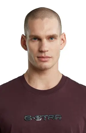 G-star Raw Gel Print Organic Cotton T-shirt - Maroon