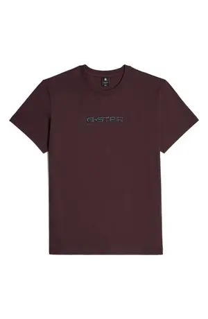 G-star Raw Gel Print Organic Cotton T-shirt - Maroon