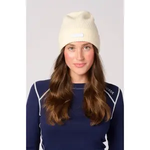 JORDE Tommy Merino Wool Beanie - White/white