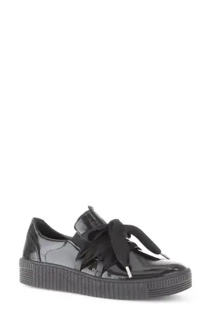 Gabor Leather Platform Sneakers - Black