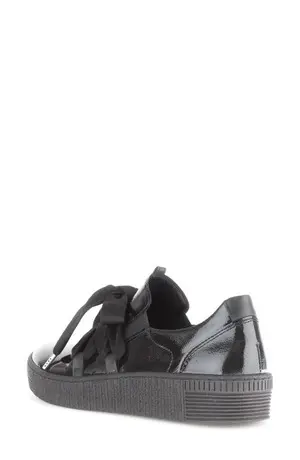 Gabor Leather Platform Sneakers - Black