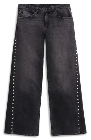 Ag Adria Stud Wide Leg Jeans