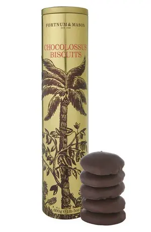 FORTNUM & MASON Lossus Covered Biscuits Tin - Chocolate