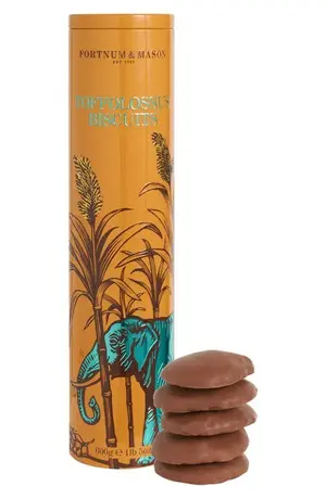 FORTNUM & MASON Lossus Covered Biscuits Tin - Toffee