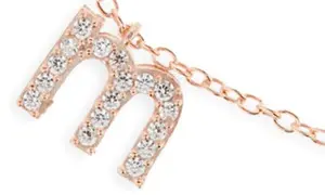 THE SIS KISS Lowercase Mama Necklace - Rose Gold W/crystals