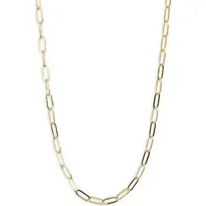 THE SIS KISS Mini Paperclip Chain Necklace - Gold