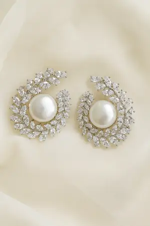 GEMMA AZZURRO Perla Statement Earrings