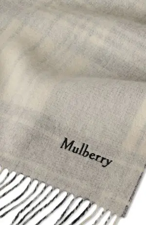 Mulberry Large Reversible Heritage Check Scarf