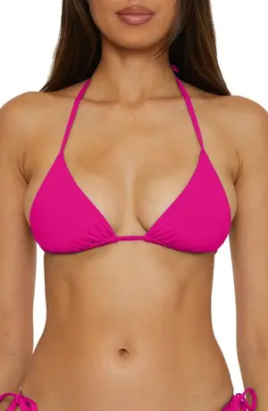 BECCA By Rebecca Virtue Color Code Triangle Bikini Top - Hibiscus
