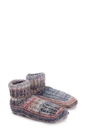 MUK LUKS Spacedye Cuff Bootie - Bright Blue