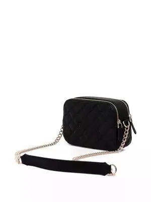 Guess Quilted Crossbody Bag With Chain Strap - Black