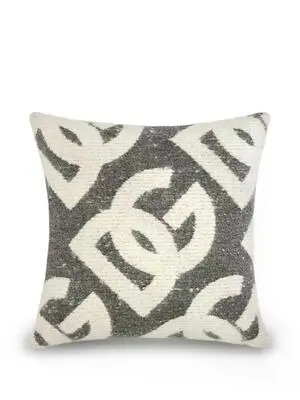 Dolce & Gabbana Logo-patterned Cushion - Grey