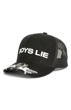 BOYS LIE Heaven's Edge Trucker Hat - Black