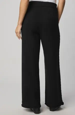 Splendid Jetset Wide-leg Sweater Pants - Black