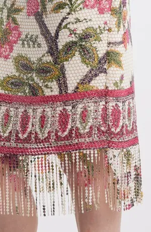 Kobi Halperin Vivienne Floral Sequin Skirt