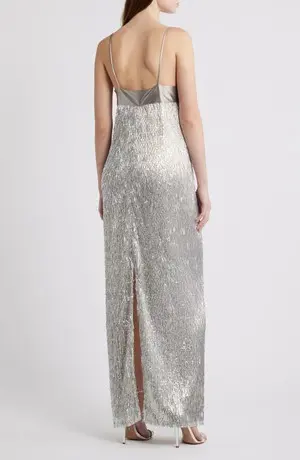 Black Halo Berri Sequin Gown