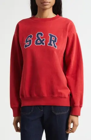 Sporty & Rich Ivy Logo Graphic Sweatshirt