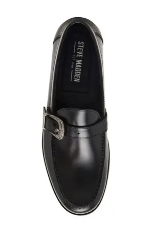 Steve Madden Alcona Loafer - Black Leather
