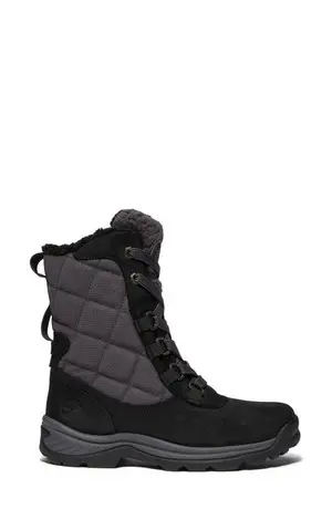Timberland Waterproof Tall Snow Boots - Black Suede