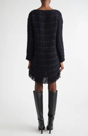 DIOTIMA Notte Merino Wool-blend Mini Sweater Dress