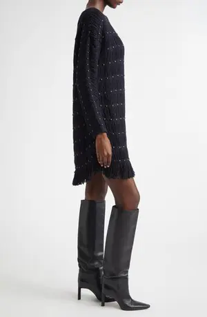 DIOTIMA Notte Merino Wool-blend Mini Sweater Dress