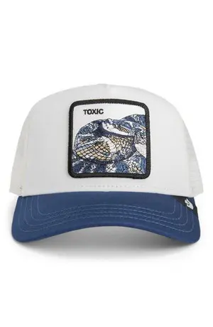 GOORIN BROS Toxic Snake Patch Snapback Trucker Hat - Dust/galactic