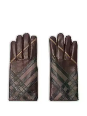 Burberry Leather Gloves - Brown