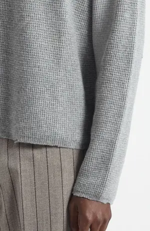 SECOND / LAYER Waffle Stitch Wool & Cashmere Sweater