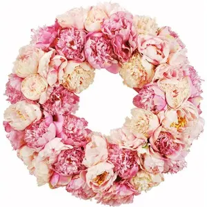 WINWARD HOME Peony Wreath - Pink