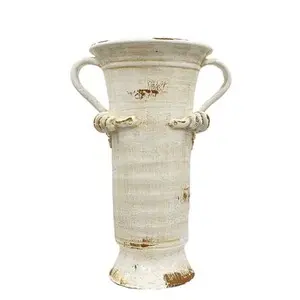 WINWARD HOME Vase With Handles - Antique White