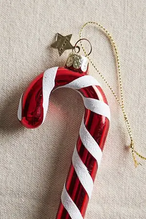Free People Pink Candy Cane Ornament - Red And White
