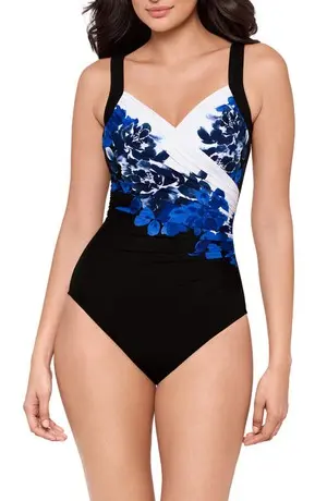 MIRACLESUIT® Ombra Fiore Sanibel One-piece Swimsuit - Black/multi