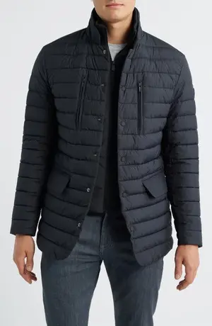 SAVE THE DUCK Elias Quilted Water Resistant Puffer Jacket - Black