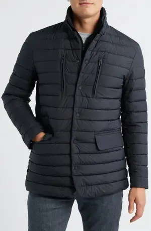 SAVE THE DUCK Elias Quilted Water Resistant Puffer Jacket - Black