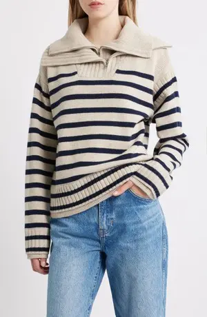 Rag & Bone Ilaria Stripe Wool Pullover