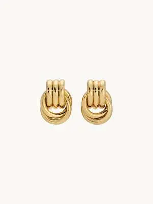 HEAVEN MAYHEM Baby Knot Earrings - Gold