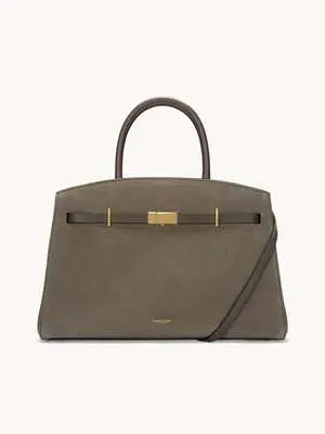 DEMELLIER Midi Hudson Bag - Deep Olive Suede
