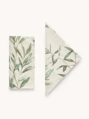 GOOP X CABANA Exclusive Olive-leaf Napkin Set - Olive Leaf