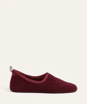 BRAVE PUDDING Cashmere Sock Shoes - Cardinal