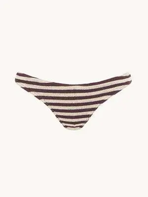 Bond Eye Sign Brief Bikini Bottom - Sable Dot Stripe