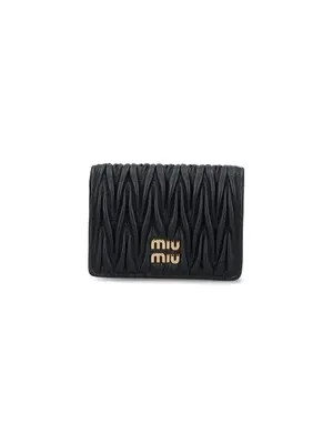 Miu Miu Matelassé Wallet - Black
